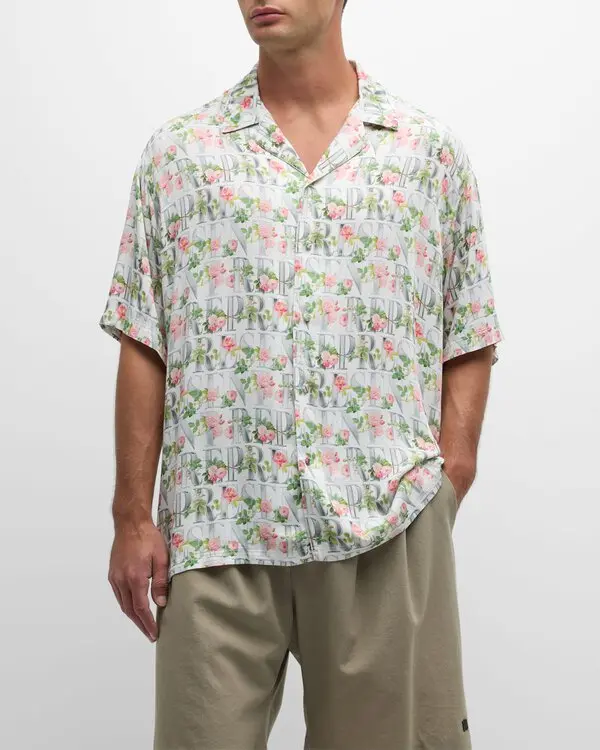 REPRESENT Floral Logo Camp Shirt - Multi | Editorialist