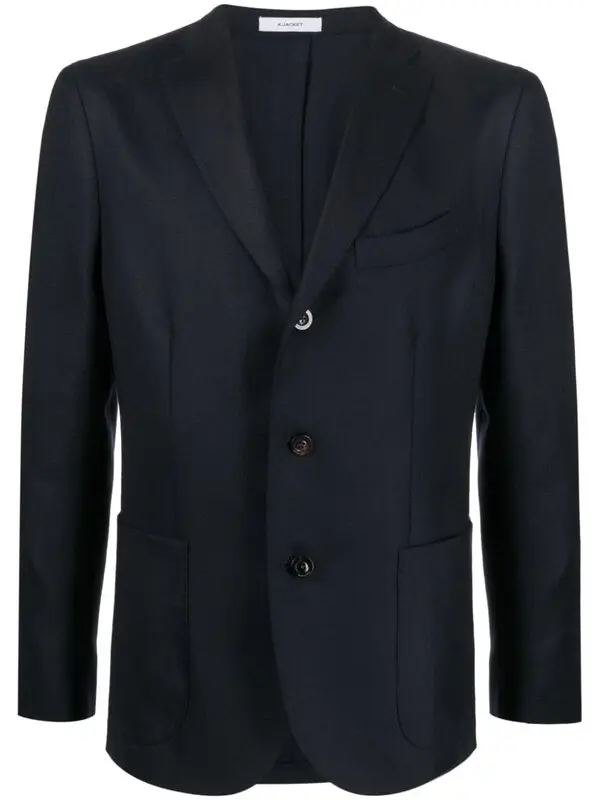Boglioli Single-breasted Virgin Wool Blazer