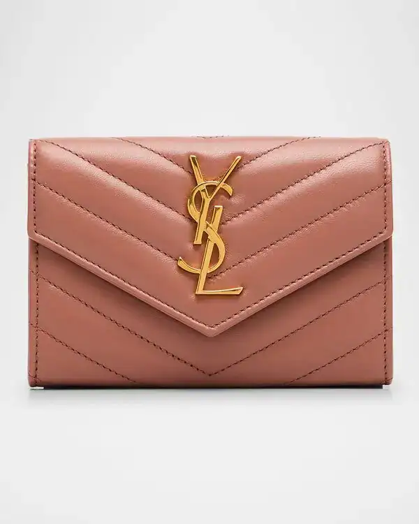 Saint Laurent Monogram Small Flap Wallet In Smooth Leather 5922