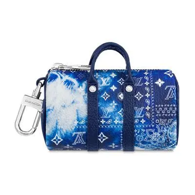 Louis Vuitton Monogram Bandana Mini Keepall Pouch - Blue | Editorialist