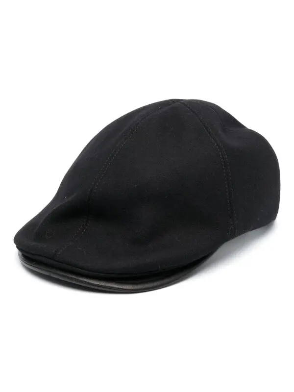 Giorgio Armani Leather-detailing Beret
