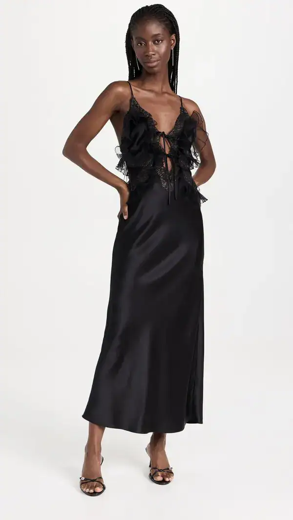 Alexander Wang Lace Combo Dress In Black - 70% Off | Editorialist