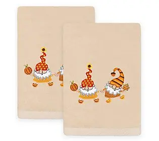 LINUM HOME TEXTILES Autumn Gnomes Embroidered Luxury Towels