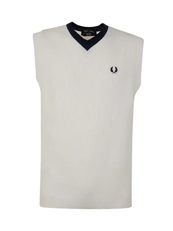 Fred Perry V-neck Knitted Tank Top