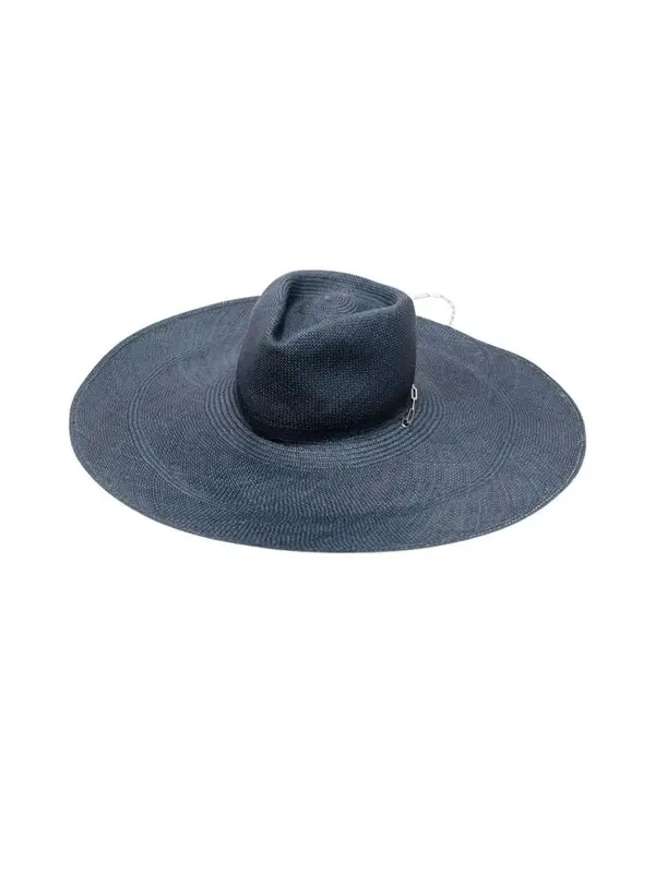 VAN PALMA Livy Xl Straw Hat With Silver Chain