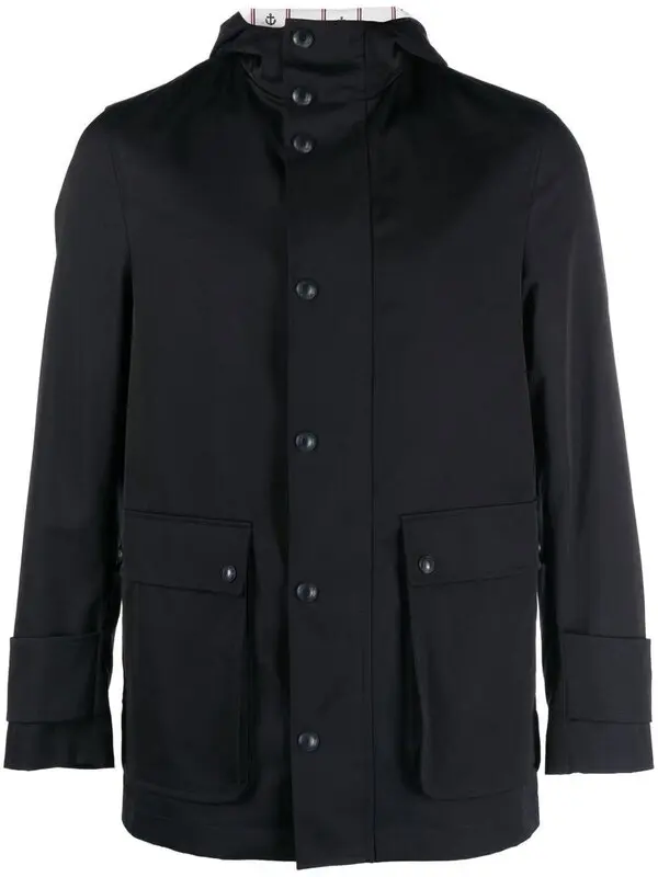 Thom Browne Simplified Snap Front Rain Parka