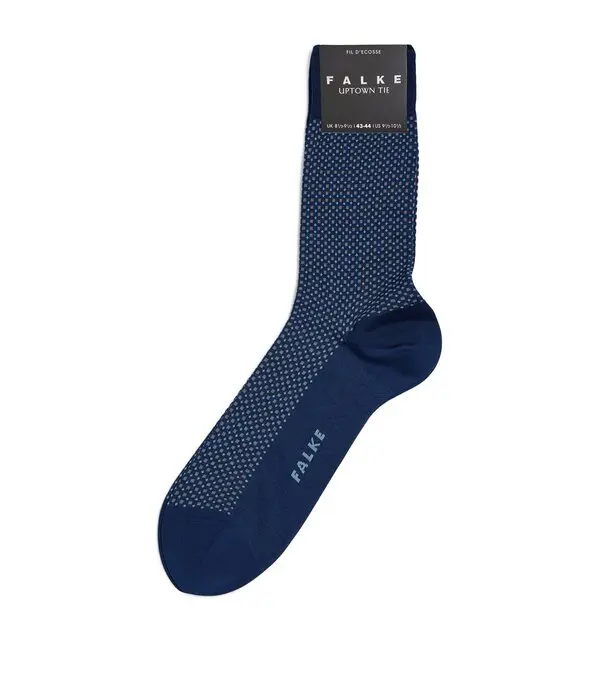 Falke Uptown Tie Dress Socks - Navy