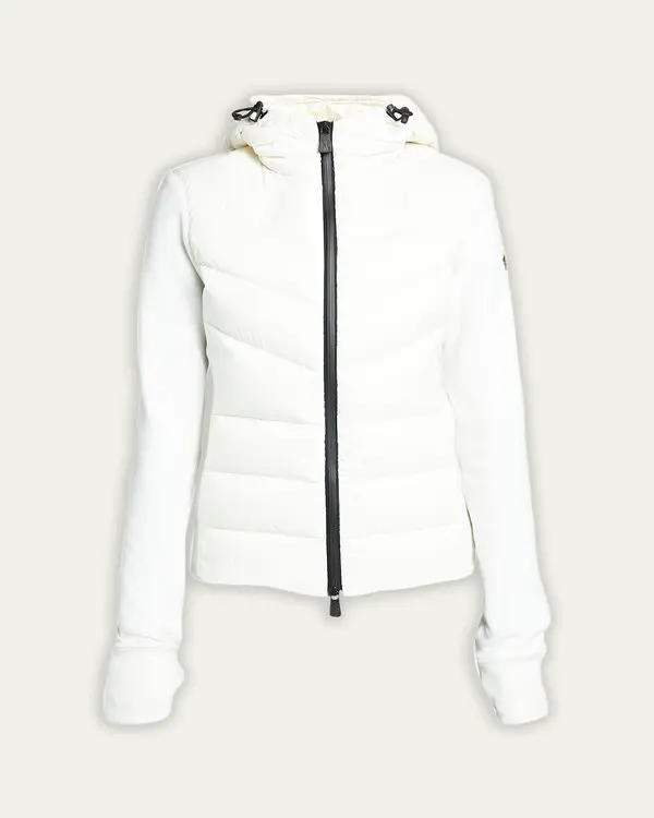 Moncler Puffer Zip-up Cardigan - Natural