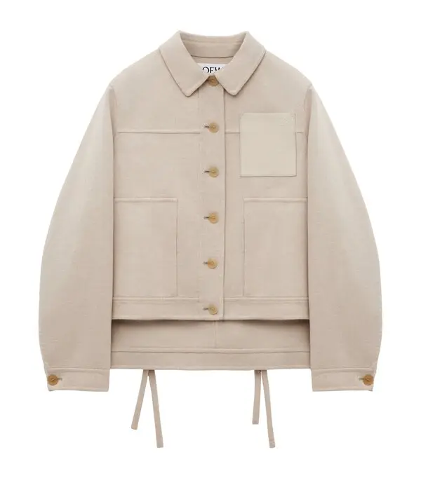 Loewe Wool-cashmere Workwear Jacket - Beige