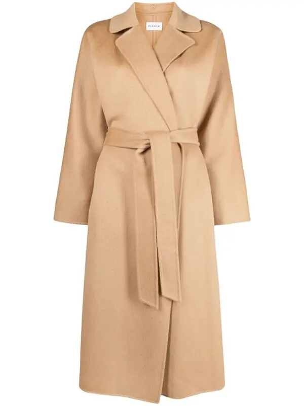P.a.r.o.s.h Belted Wool Coat - Neutrals