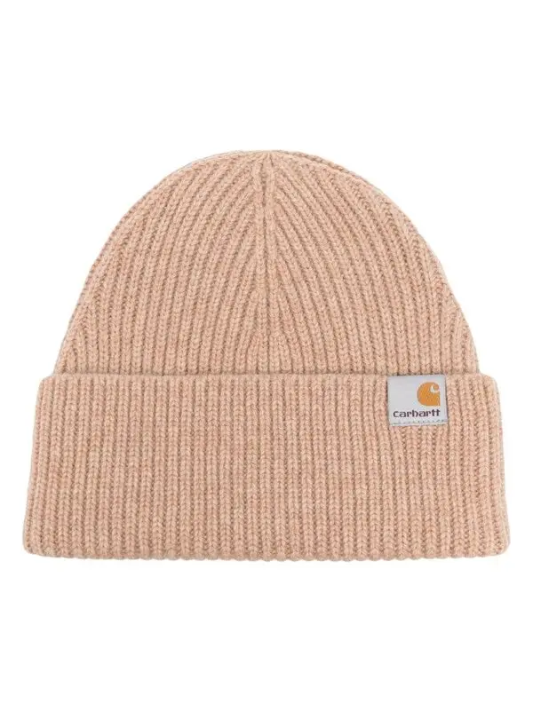 Carhartt Work In Progress Logo-patch Ribbed-knit Beanie