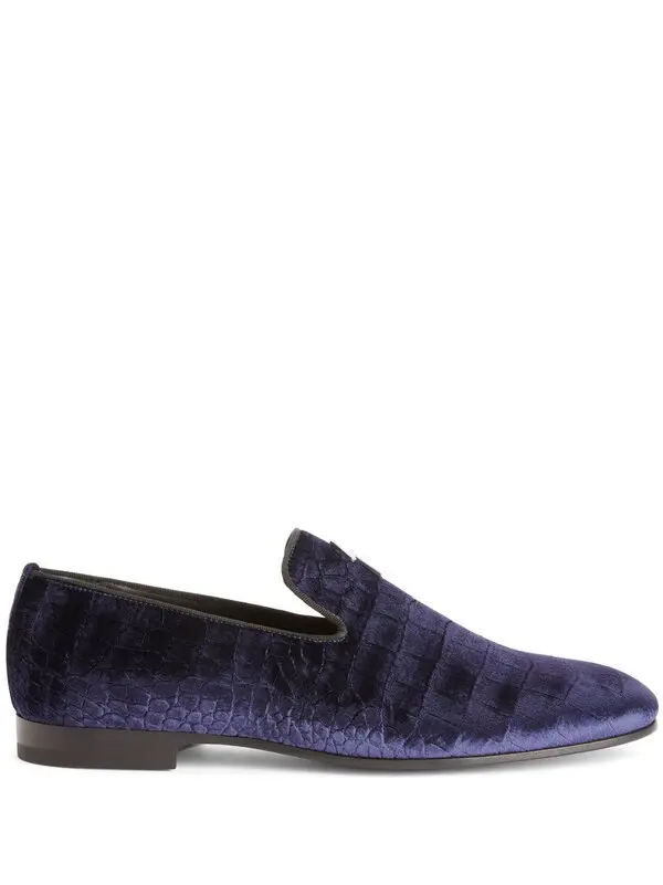 GIUSEPPE ZANOTTI G-flash Crocodile-effect Loafers
