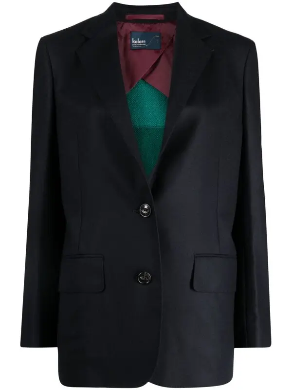Kolor Knitted-back Single-breasted Blazer