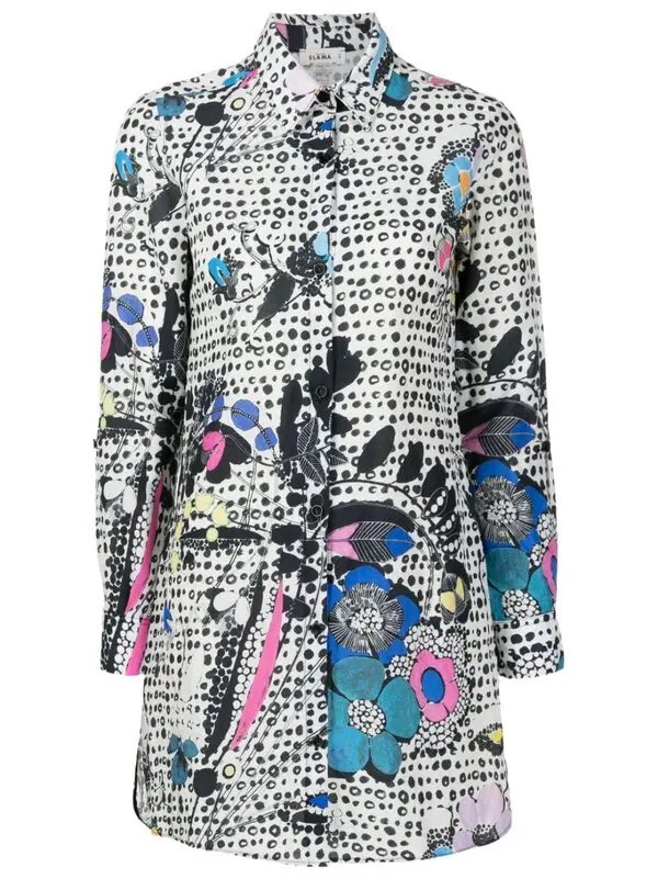 AMIR SLAMA Graphic-print Long-sleeve Shirt