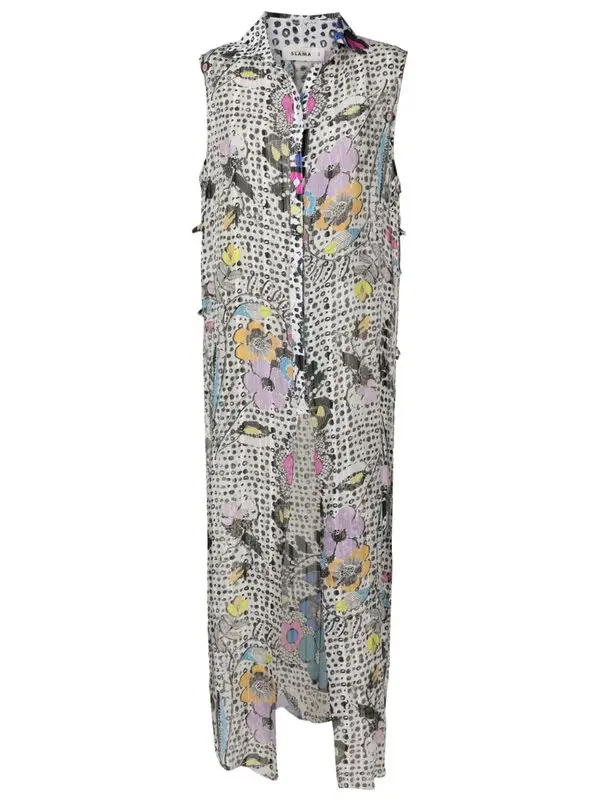AMIR SLAMA Graphic-print Sleeveless Dress