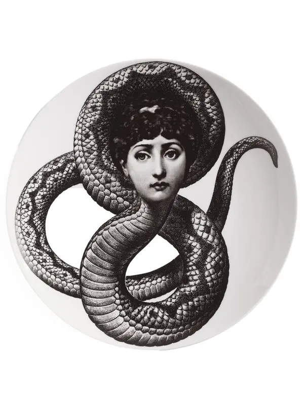 FORNASETTI Tema E Variazioni N.198 Wall Plate - Black