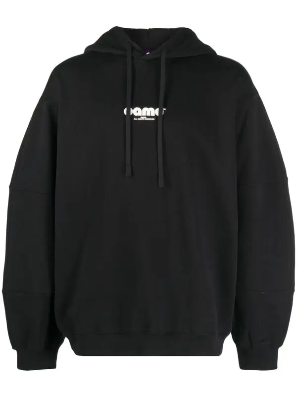 OAMC Logo-patch Cotton Hoodie - Black