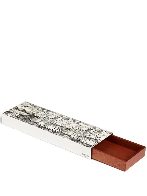 FORNASETTI Citta Di Carte Wood-metal Box - White