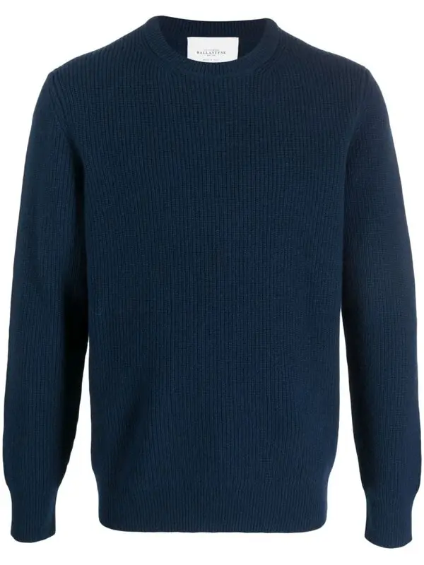 BALLANTYNE Crew-neck Wool Jumper - Blue