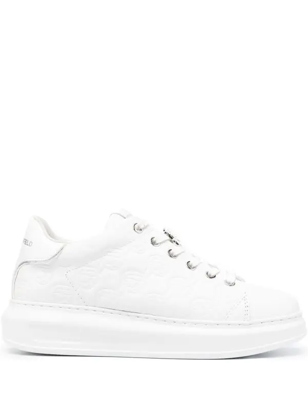 Karl Lagerfeld Debossed Monogram Low-top Sneakers
