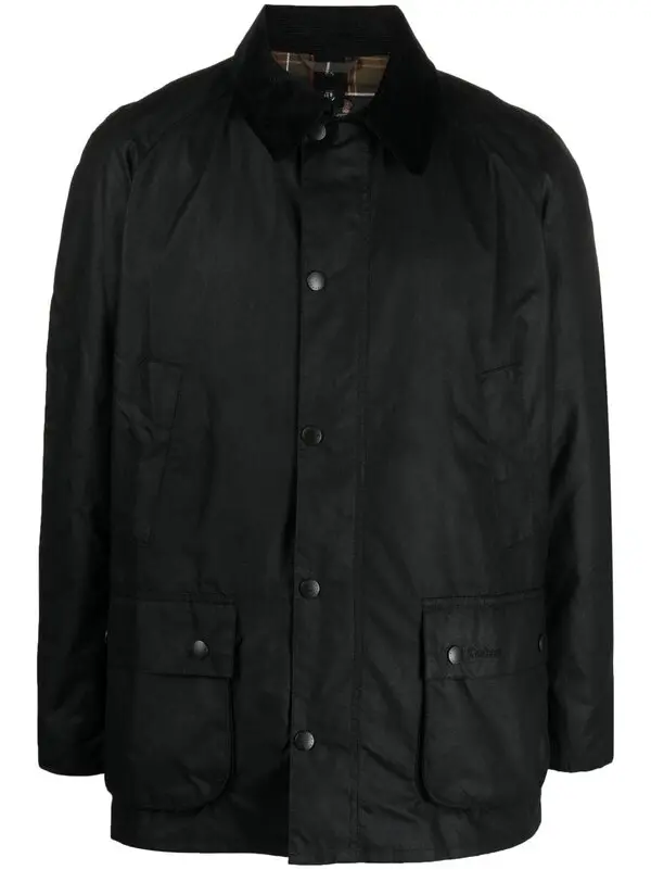 Barbour Collared Wax Jacket - Black