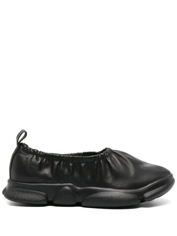 Camper Karst Leather Ballerina Shoes - Black