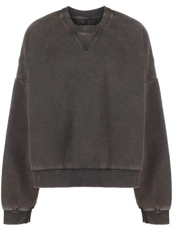 ENTIRE STUDIOS Mélange-effect Cotton Sweatshirt - Black