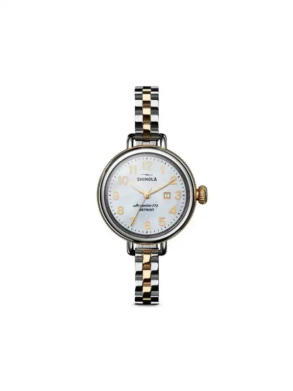 Shinola Birdy 3hd 34mm Watch White Editorialist