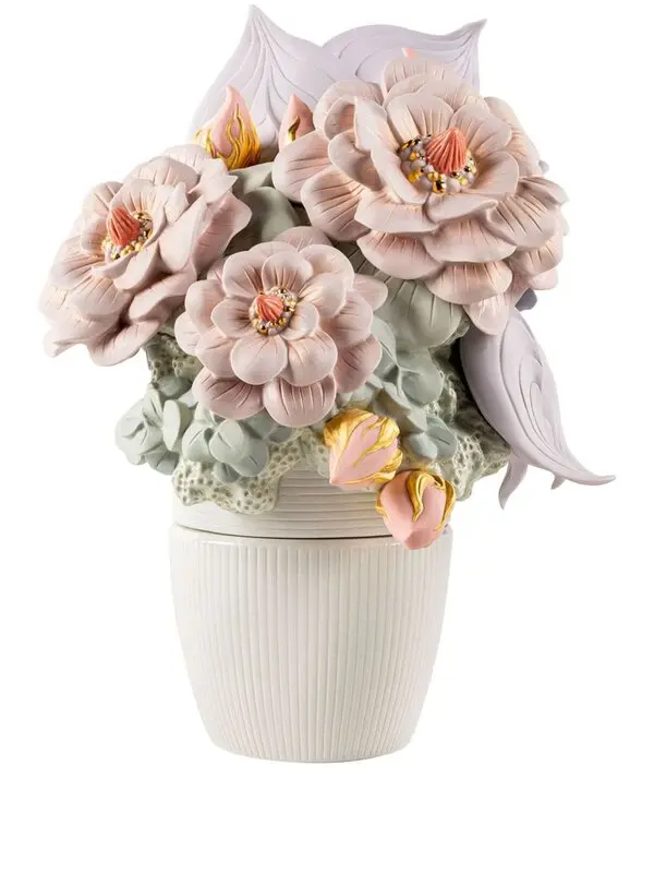 LLADRO Engraved Floral-detail Vase - Purple