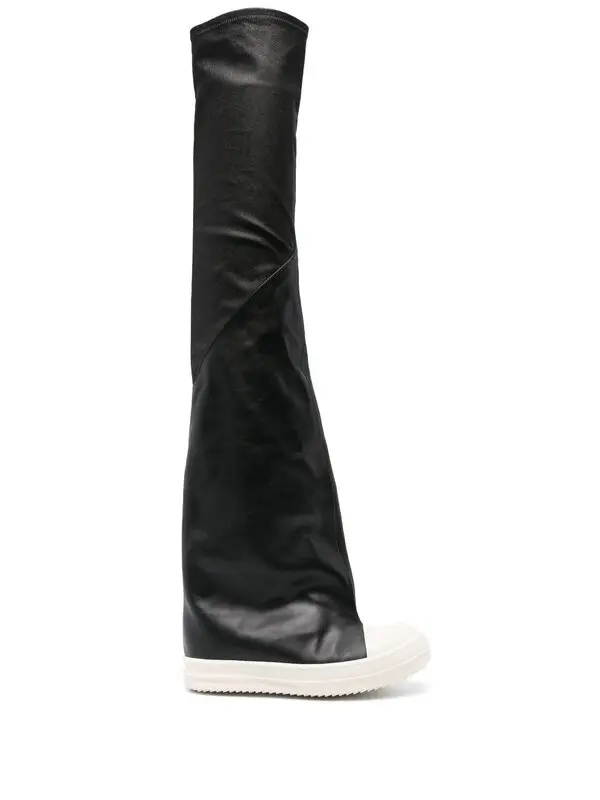 Rick Owens 30mm Contrast-toe Thigh-high Boots