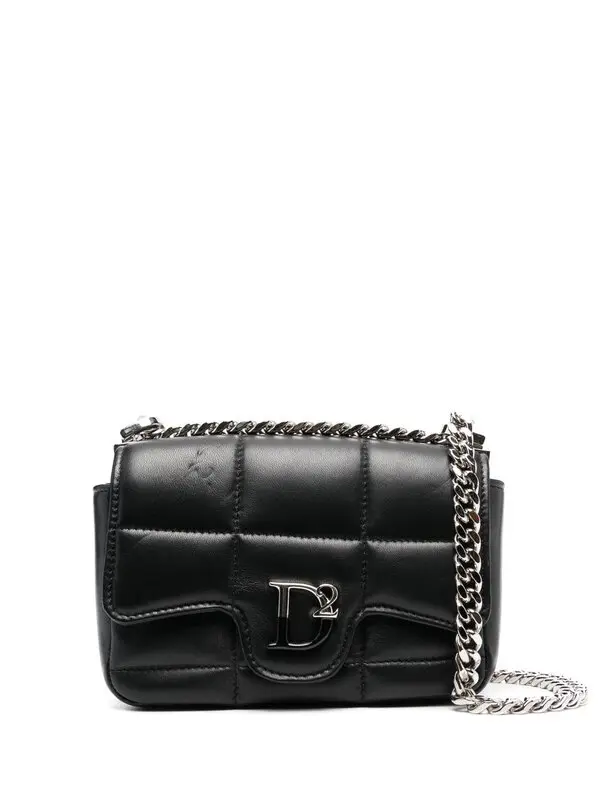Dsquared2 Logo-plaque Quilted Crossbody Bag