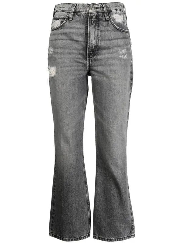 FRAME High 'n' Tight High-rise Cropped Bootcut Jeans