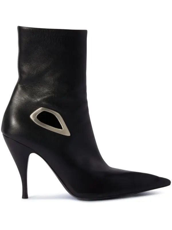 Off-White Crescent Ankle Boots