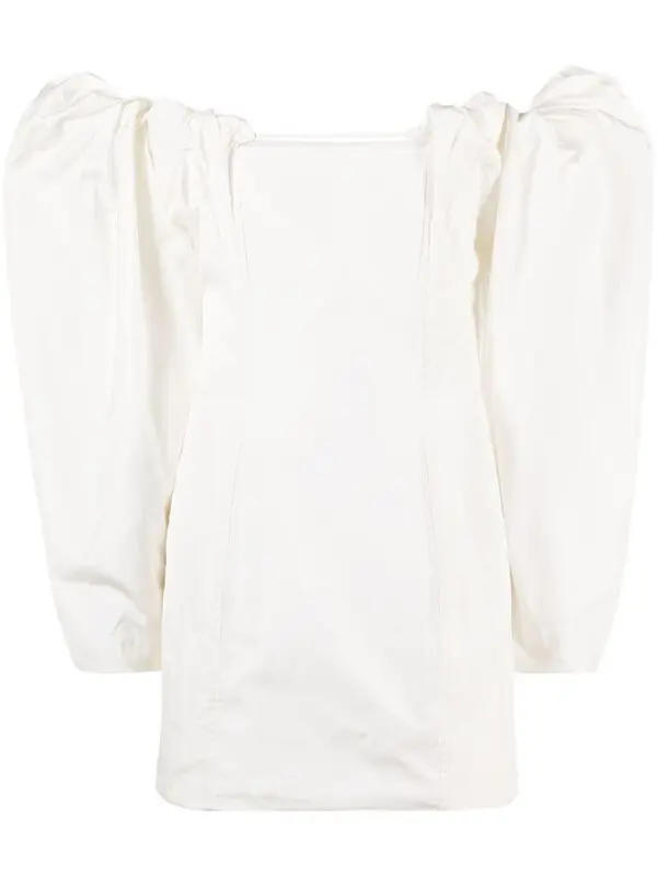 Jacquemus La Robe Taffetas Minidress White 41% Off Editorialist