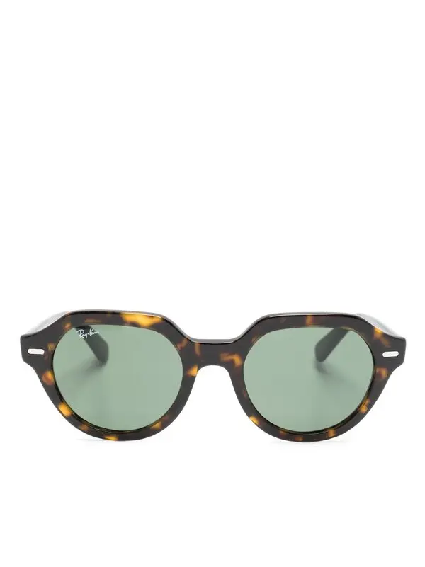 Ray-ban Logo-plaque Oval-frame Sunglasses