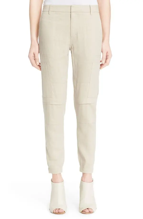 Vince Linen Blend Cargo Pants - Marzipan | Editorialist