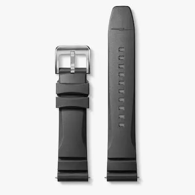 Shinola Rubber Watch Strap 22mm - Black