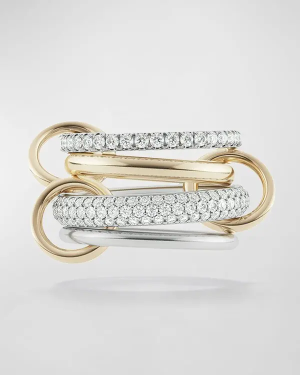 SPINELLI KILCOLLIN Vega Blanc Two-tone Ring W/ Diamonds - Gold & Silver