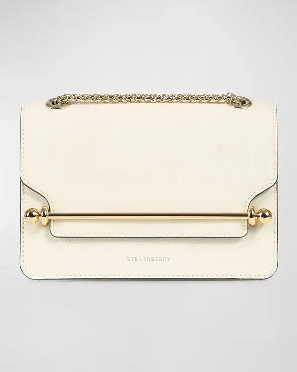 Strathberry East/West Mini Chain Bag Vanilla Editorialist