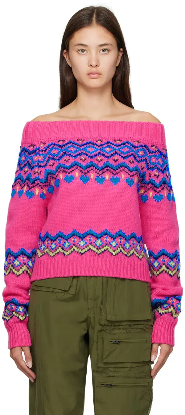 Andersson Bell Tako Nordic Sweater In Pink - 69% Off | Editorialist