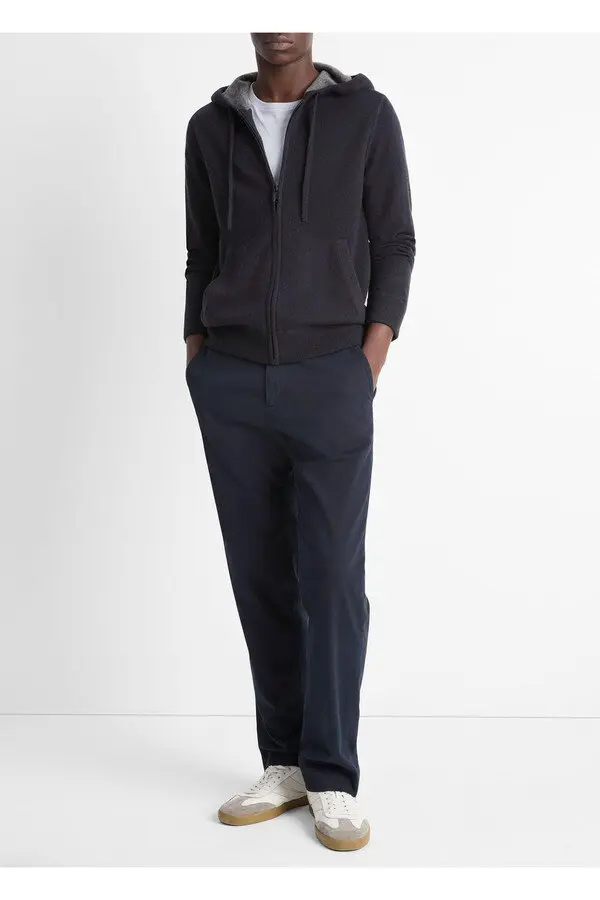 Vince Cashmere Full Zip Hoodie - Blue
