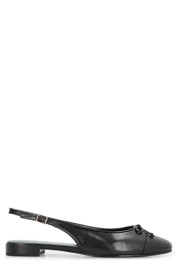 Tory Burch Leather Slingback Pumps - Black