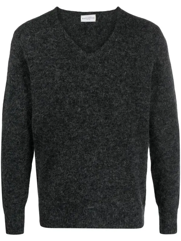 BALLANTYNE V-neck Pullover - Grey