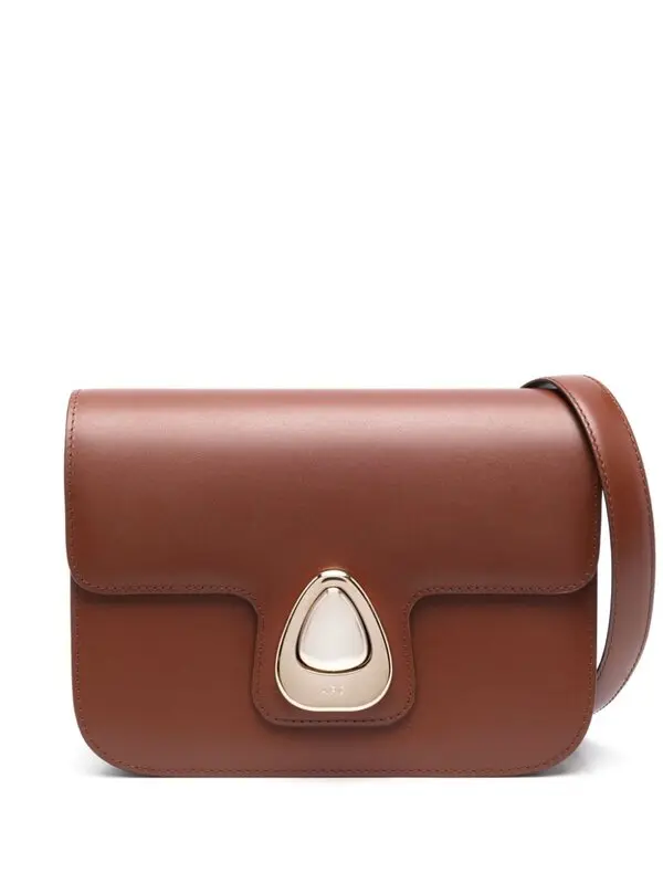 A.p.c. Astra Leather Shoulder Bag - Brown