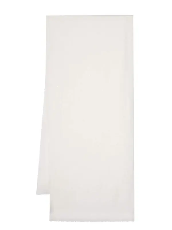 Faliero Sarti Sequin-detail Frayed-brim Scarf - White