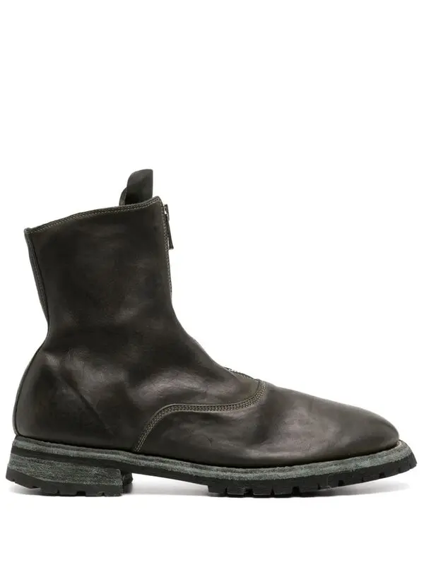 Guidi Zip-up Leather Ankle Boots