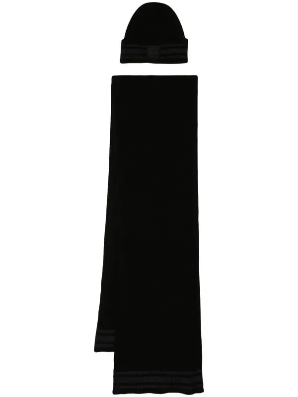 Hugo Boss Logo-patch Ribbed-knit Beanie