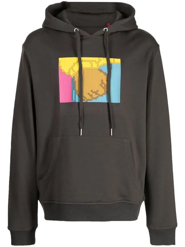 MOSTLY HEARD RARELY SEEN Fist-print Cotton Hoodie - Brown