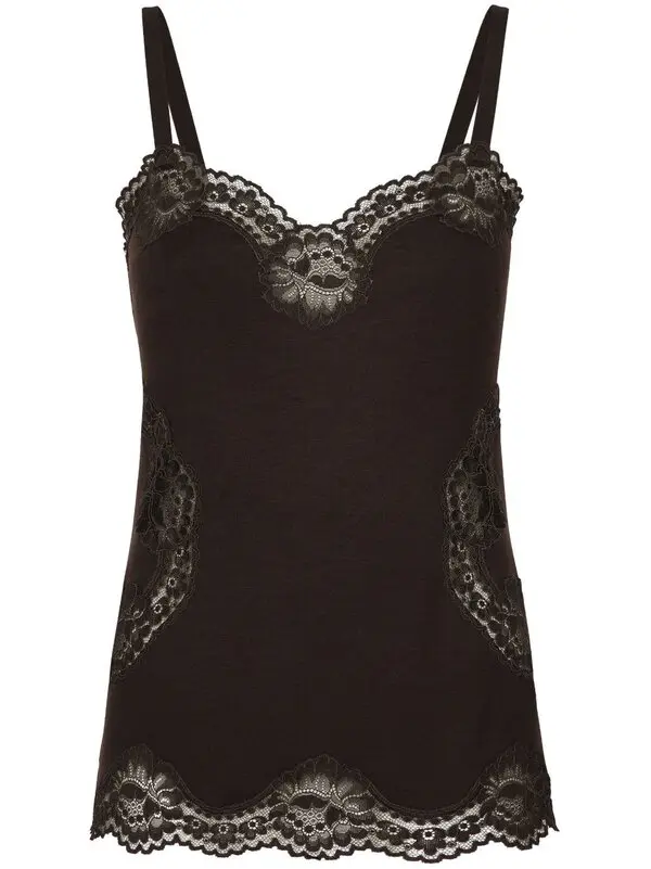Dolce & Gabbana Lace-detailed Knitted Camisole