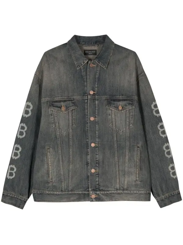 Balenciaga Logo-print Denim Jacket